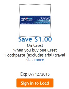 Crest Toothpaste Coupon at Kroger – save $1