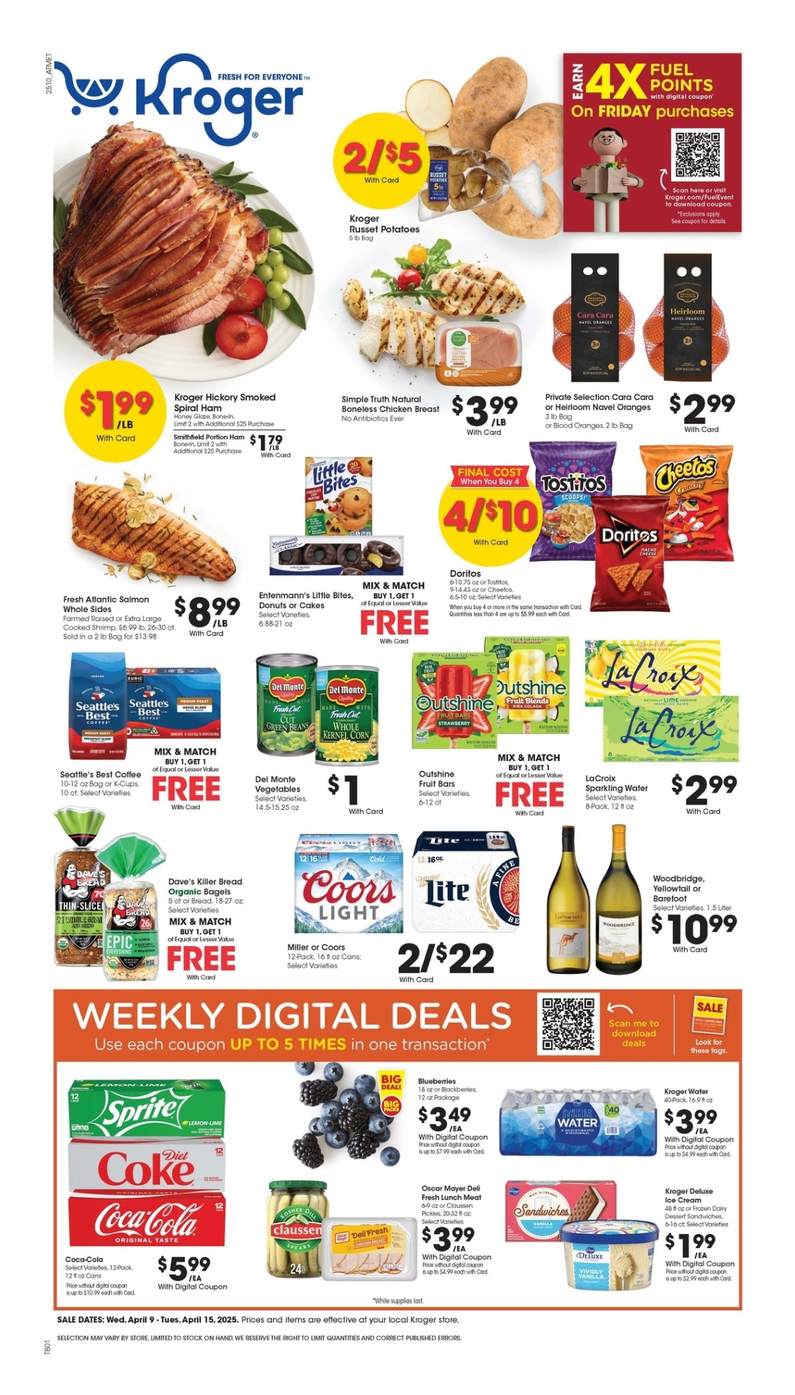 Kroger Weekly Ad Preview valid April 9 - April 15, 2025