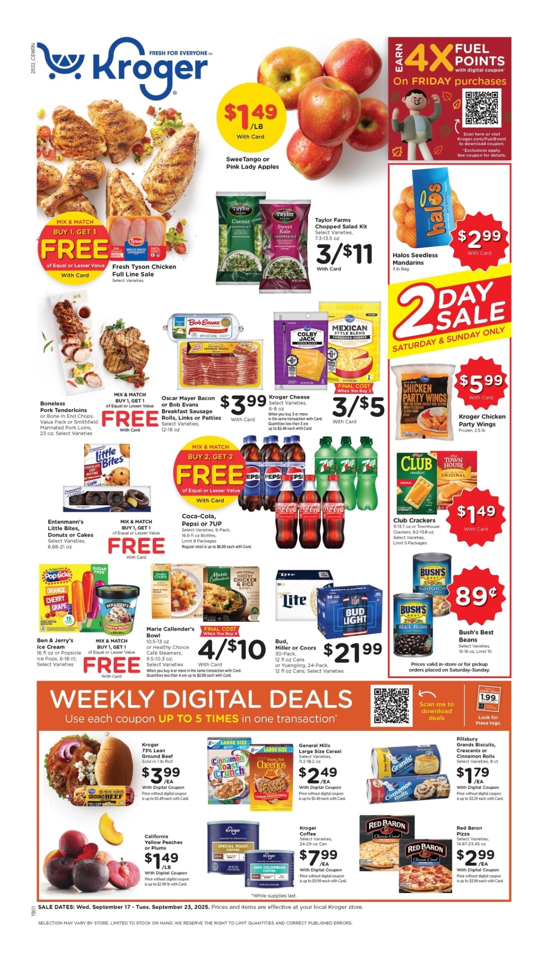 Kroger Weekly Ad Preview valid September 17 - September 23, 2025